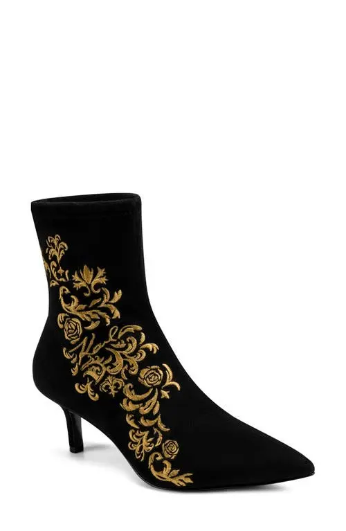 Karl Lagerfeld Paris Rupali Rococo Embroidered Bootie
