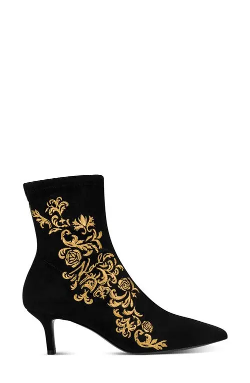 Karl Lagerfeld Paris Rupali Rococo Embroidered Bootie