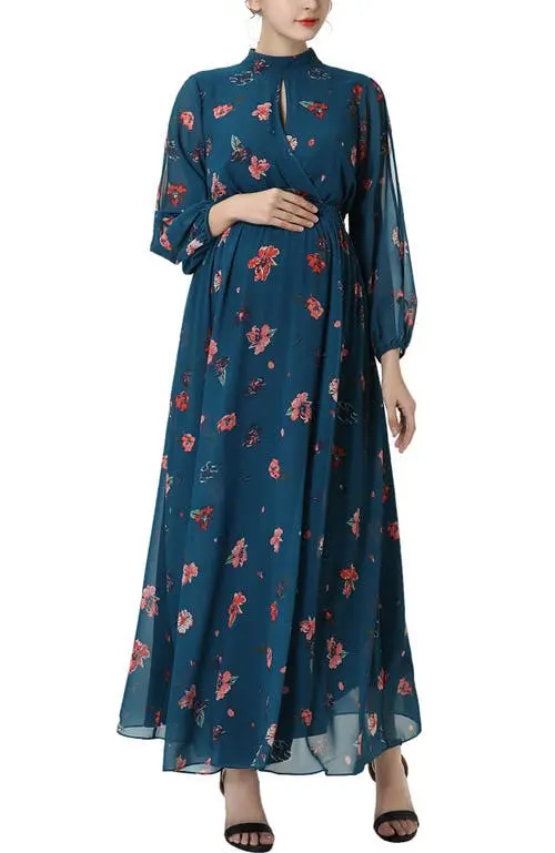 KIMI + KAI Floral Print Maxi Dress - Multicolored