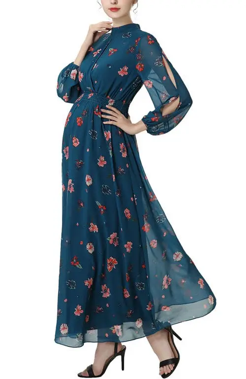 KIMI + KAI Floral Print Maxi Dress