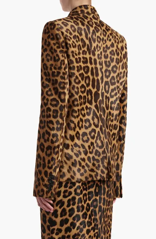 Khaite Saraphina Animal Print Calf Hair Blazer
