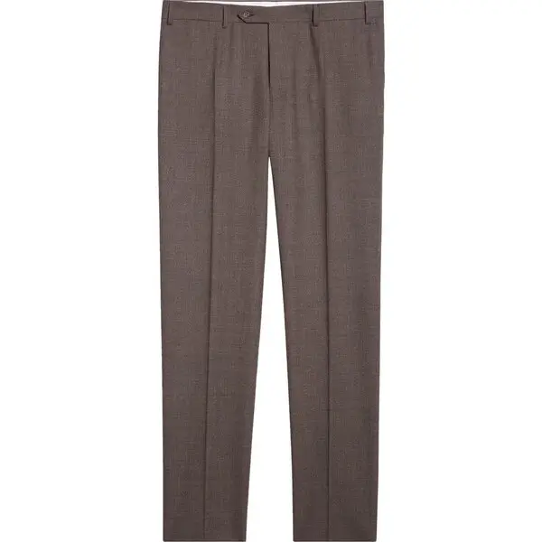 Canali Siena Regular Fit Impeccabile Super 130s Wool Suit Trousers