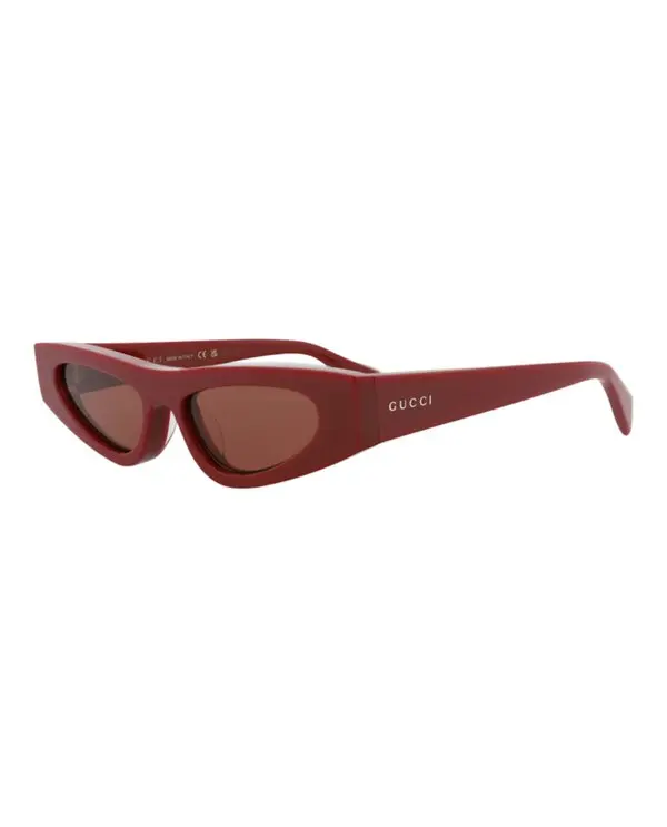 Gucci Cat-eye Frame Recycled Acetate Sunglasses - Burgundy Burgundy Brown (gg1779sa/30016145/002)