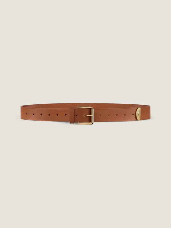 Givenchy Voyou Belt In Leather - Caramel Brown