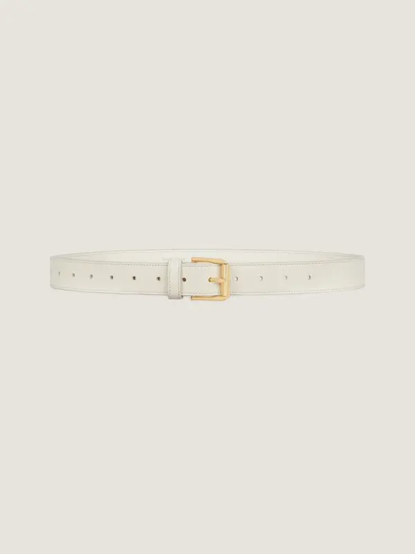 Givenchy Voyou Belt In Leather - Ivory