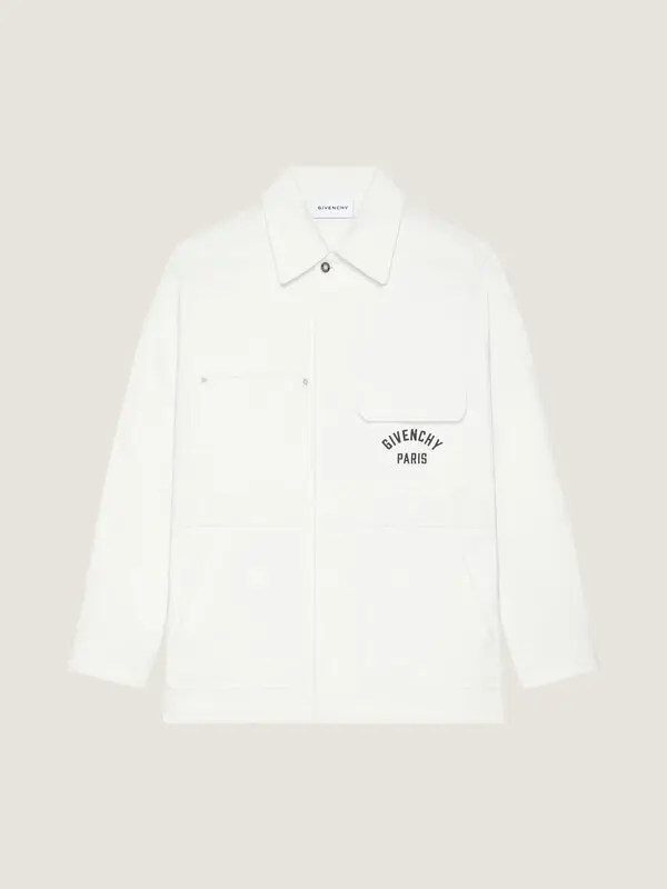 Givenchy Overshirt In Cotton With Paris Patch Pocket