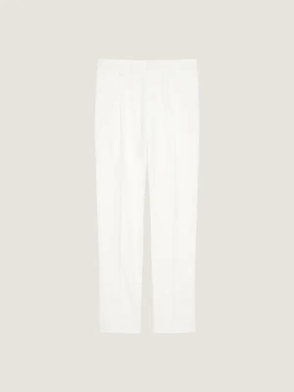 Givenchy Relaxed Fit Cotton Blend Trousers - Ivory