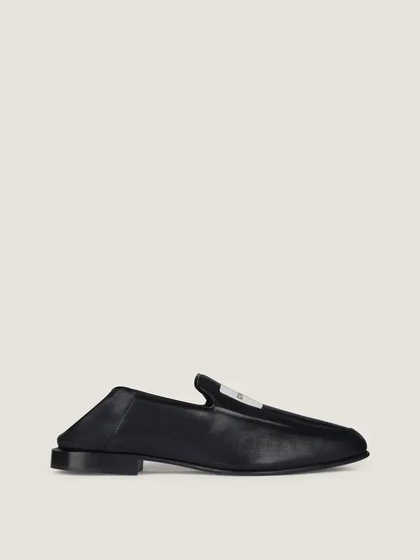 Givenchy Label Leather Loafers - Black