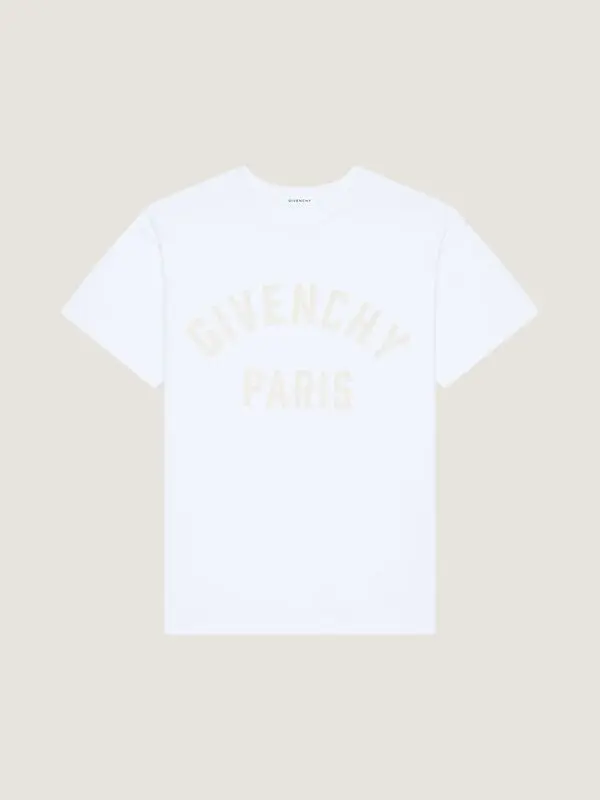 Givenchy T-shirt In Cotton With Paris Embroidery - White