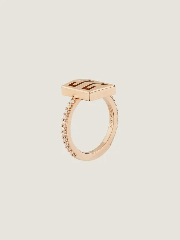 Givenchy 4g Ring With Swarovski Crystals - Rose Golden