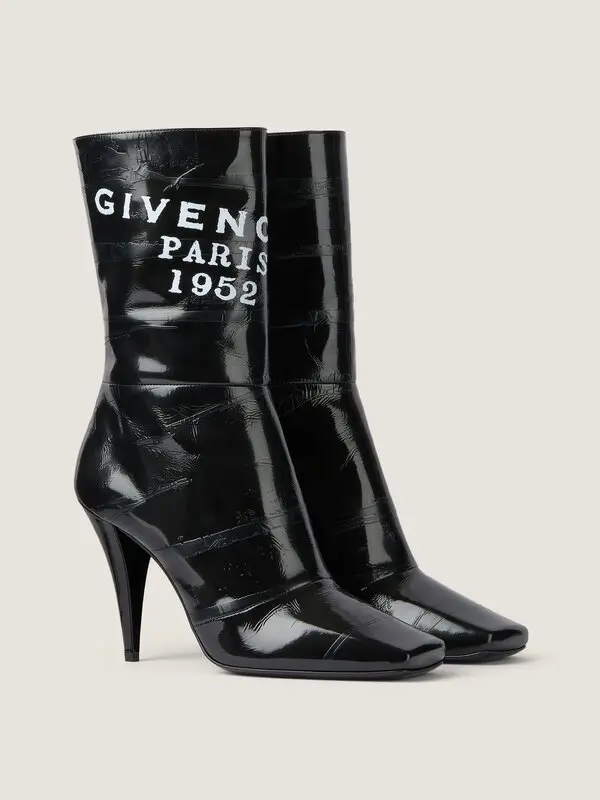Givenchy Sliced Square Leather Ankle Boots