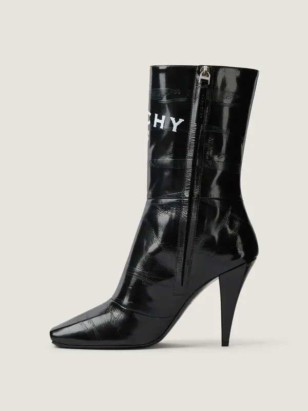 Givenchy Sliced Square Leather Ankle Boots