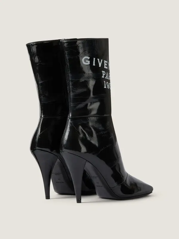 Givenchy Sliced Square Leather Ankle Boots