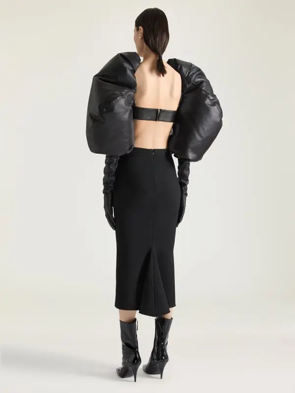 Givenchy Bullet Bra Top In Leather - Black
