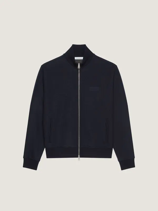 Givenchy Zipped Wool-cashmere Sweatshirt With Patch
