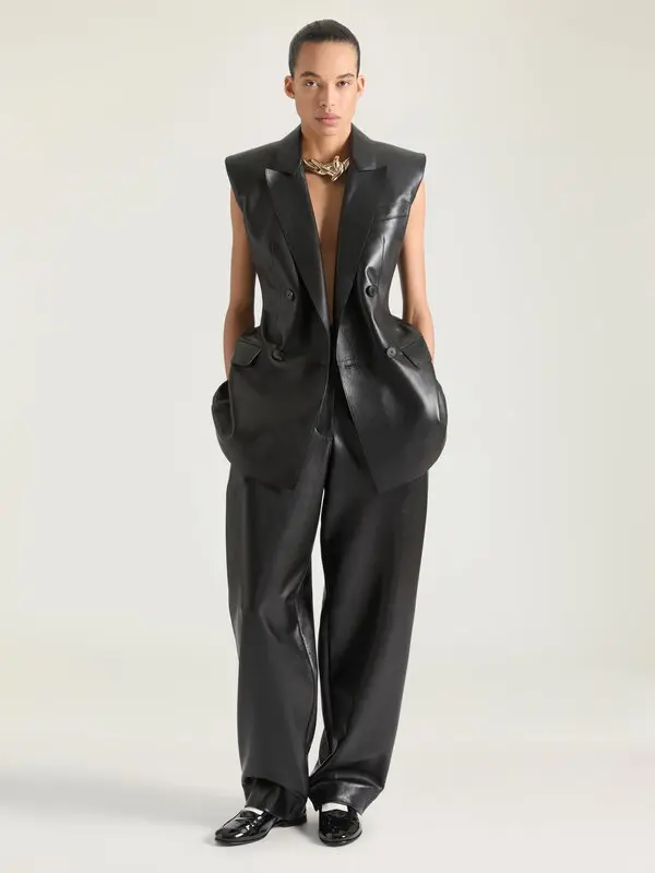 Givenchy Double Pleat Lambskin Trousers