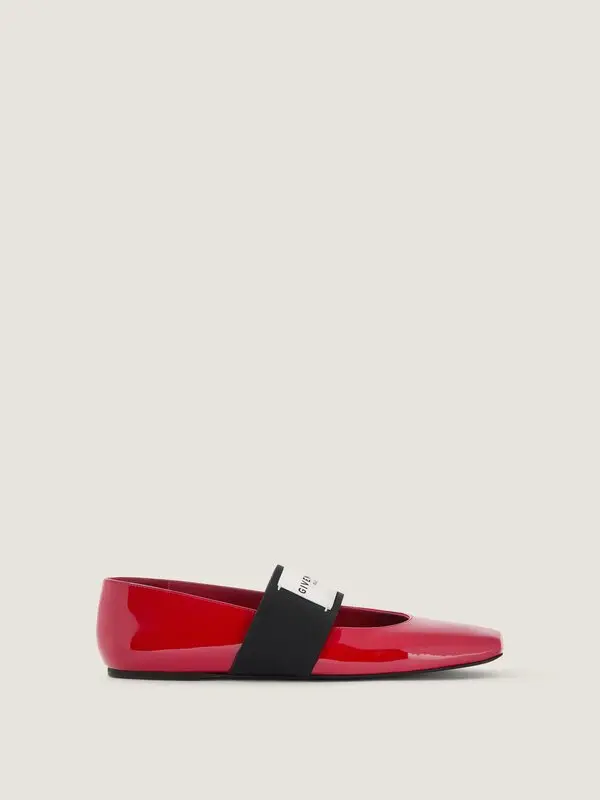 Givenchy Sliced Square Ballerinas - Deep Red