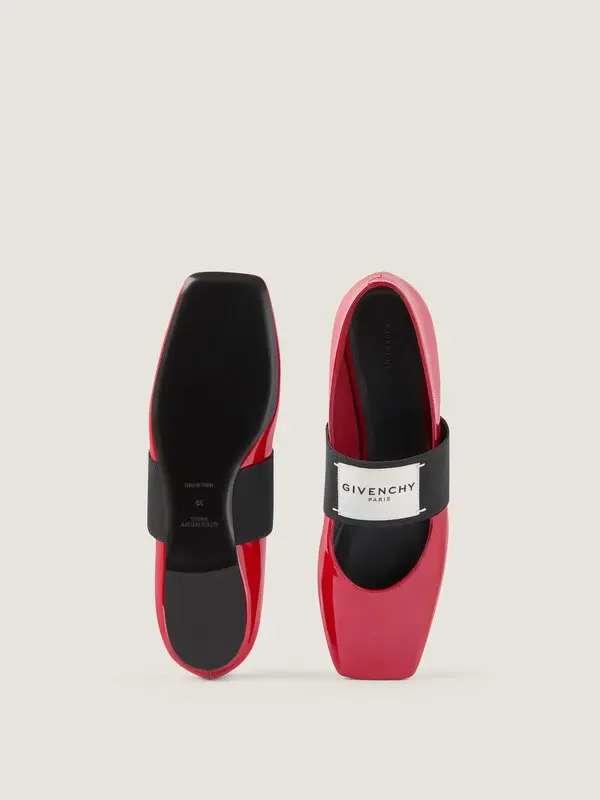 Givenchy Sliced Square Ballerinas - Deep Red