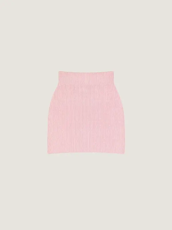 Givenchy Mini Pencil Skirt In Wool - Light Pink