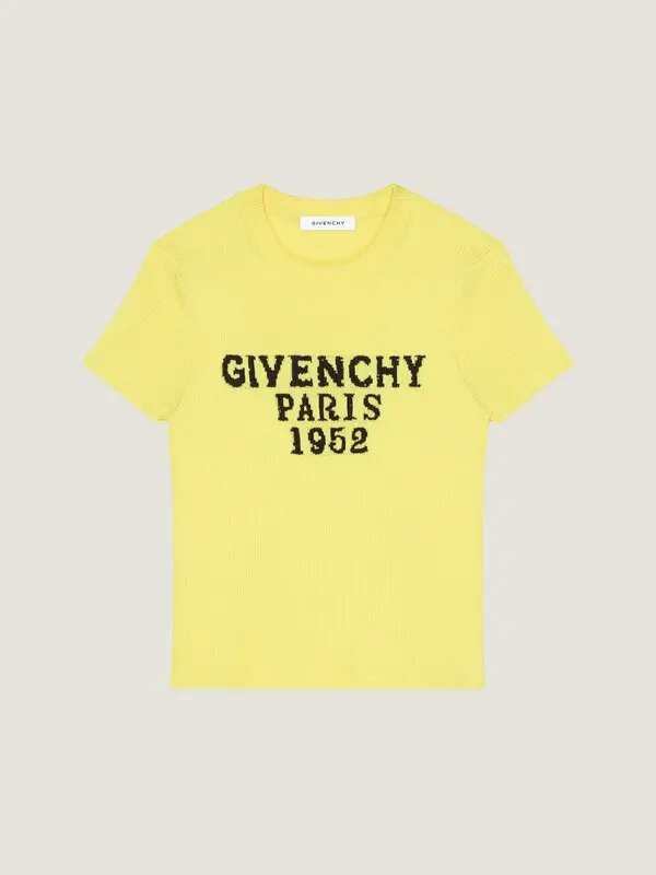 Givenchy Cropped Ribbed Knit Top - Acid Yellow