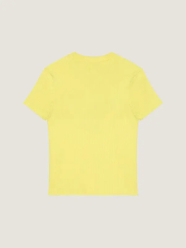 Givenchy Cropped Ribbed Knit Top - Acid Yellow