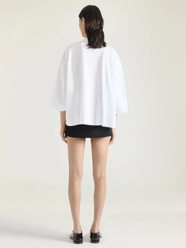 Givenchy Sliced Mini Skirt In Grain De Poudre Wool - Black