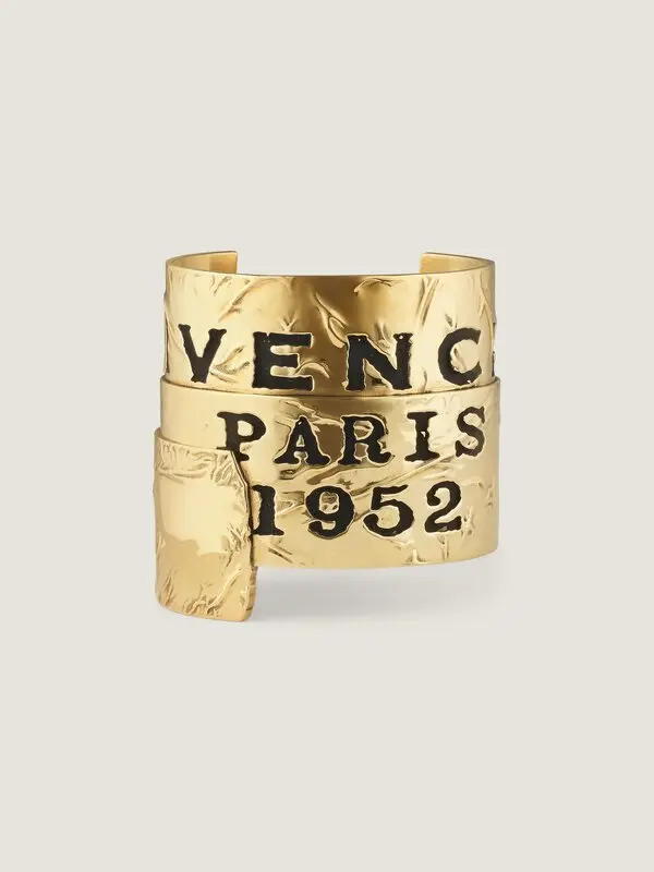 Givenchy Tape Cuff In Metal And Enamel - Antic Golden