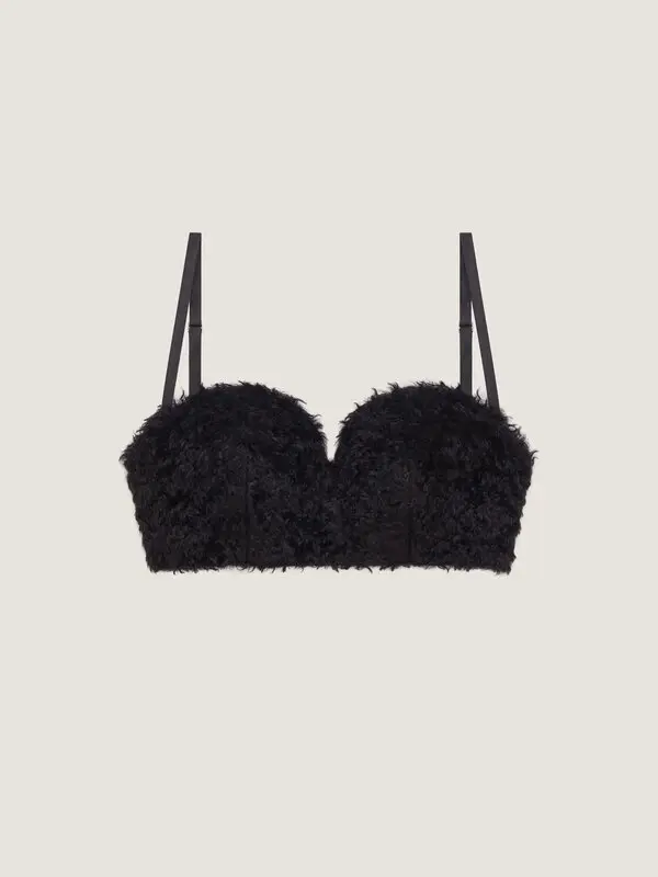 Givenchy Bullet Bra Top In Mohair - Black