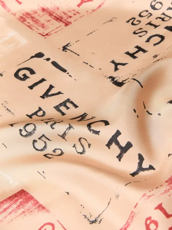 Givenchy Stamp Shawl In Silk - Beige