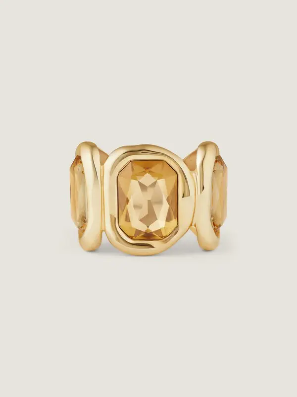 Givenchy Sculptural Crystal Cuff - Brown/golden