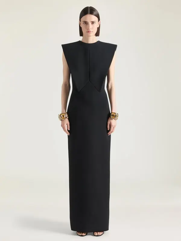 Givenchy Structured Wool Crepe Evening Dress