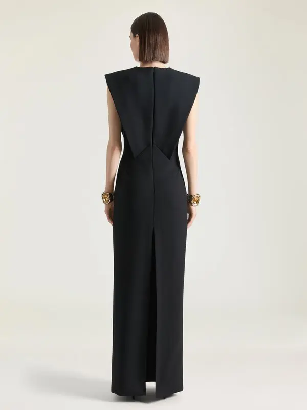 Givenchy Structured Wool Crepe Evening Dress