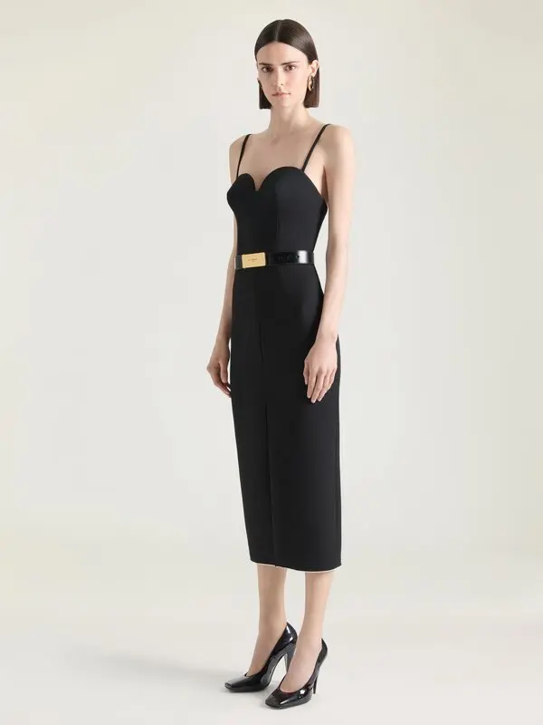 Givenchy Wool Crepe Midi Dress