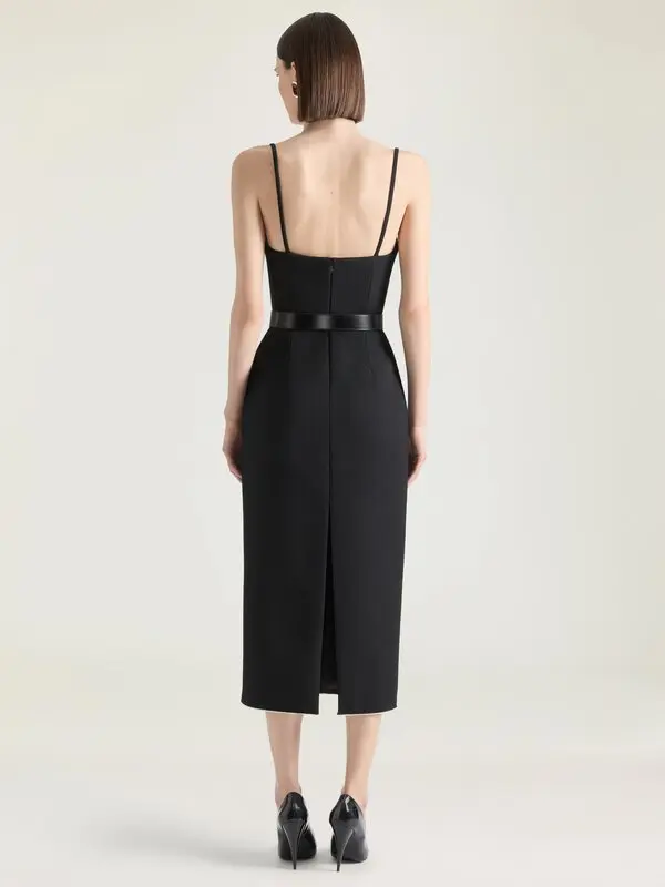 Givenchy Wool Crepe Midi Dress