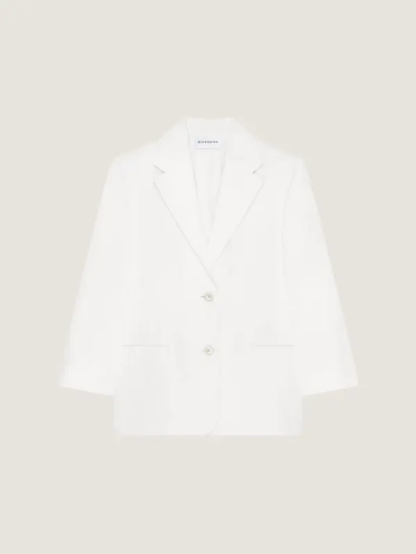 Givenchy Single-breasted Grain De Poudre Wool Jacket - Ivory