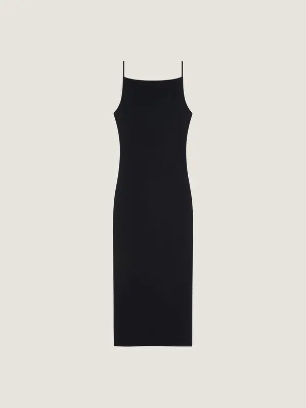 Givenchy Sliced Midi Dress In Cady - Black