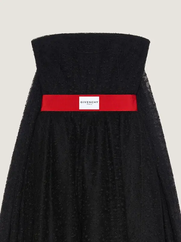 Givenchy Bustier Evening Dress With Cape Back