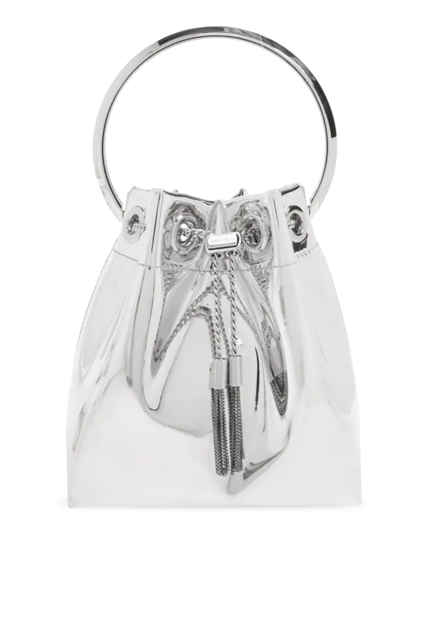JIMMY CHOO Bon Bon Bucket Shoulder Bag - Silver