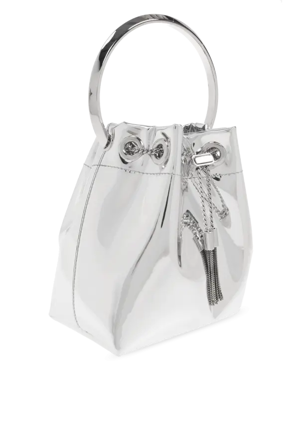 JIMMY CHOO Bon Bon Bucket Shoulder Bag - Silver