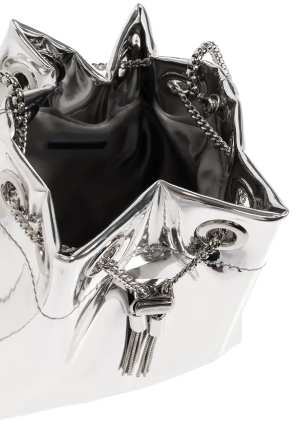 JIMMY CHOO Bon Bon Bucket Shoulder Bag - Silver
