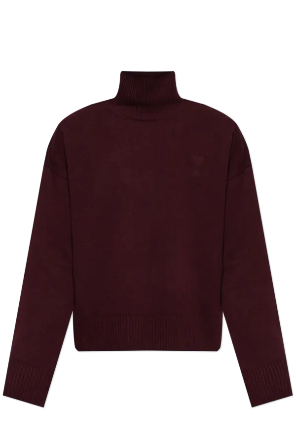 Ami Wool And Cashmere Turtleneck Sweater