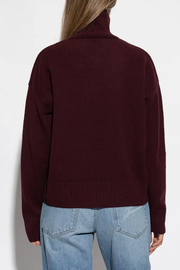 Ami Wool And Cashmere Turtleneck Sweater