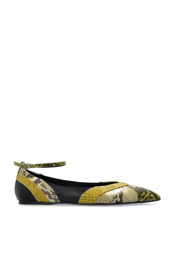 Marni Snake-print Leather Ballet Flats - Multicolour