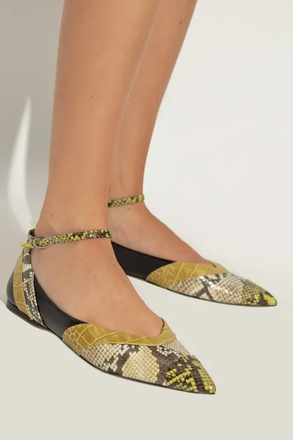 Marni Snake-print Leather Ballet Flats - Multicolour
