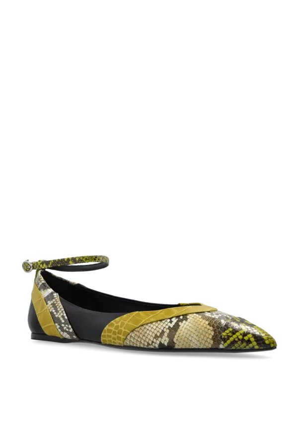 Marni Snake-print Leather Ballet Flats - Multicolour