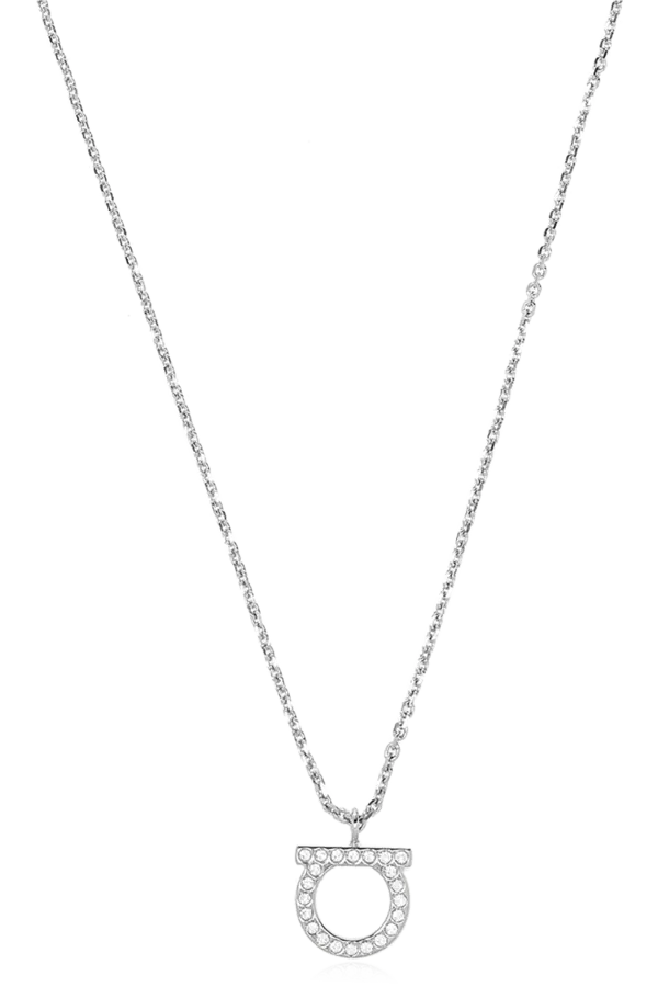FERRAGAMO Logo Pendant Necklace - Silver