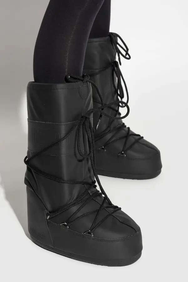 Moon Boot Mb Icon Rubber Snow Boots - Black