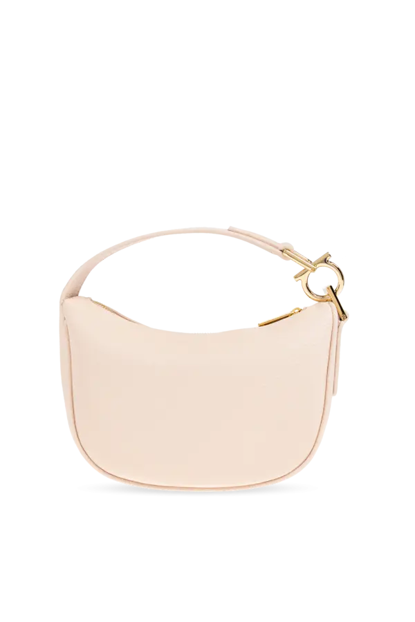 FERRAGAMO Leather Crescent Handbag - Pink