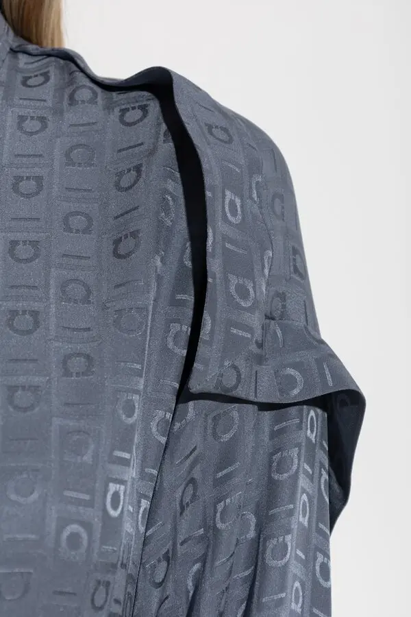 FERRAGAMO Loose-fit Monogram Shirt - Grey