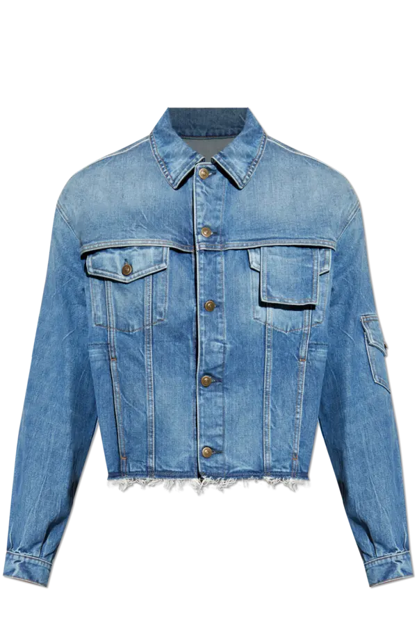 MAISON MARGIELA Vintage-effect Denim Jacket - Blue